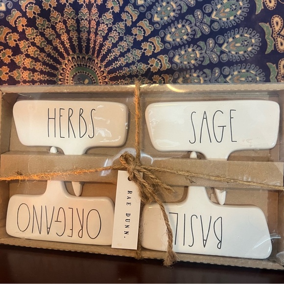 Rae Dunn | Design | Rae Dunn Herb Garden Markers Set Of 4 New | Poshmark
